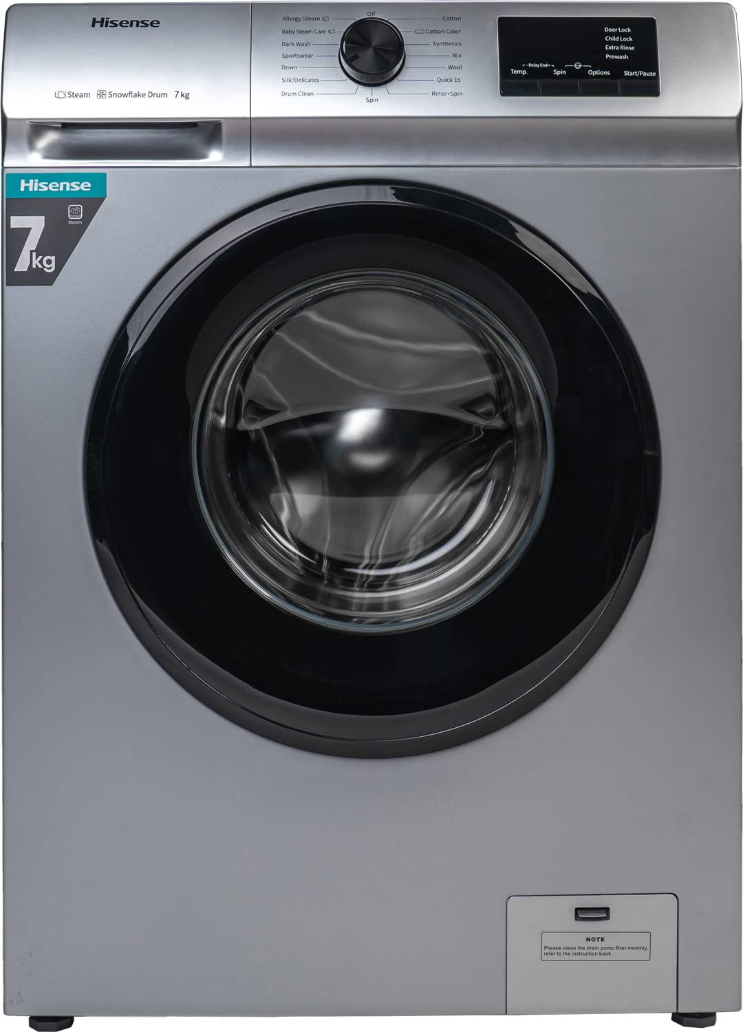 Գնել Լվացքի Մեքենա HISENSE WFVB7012MS (SILVER) շահավետ գնով |HOMEMART.AM
