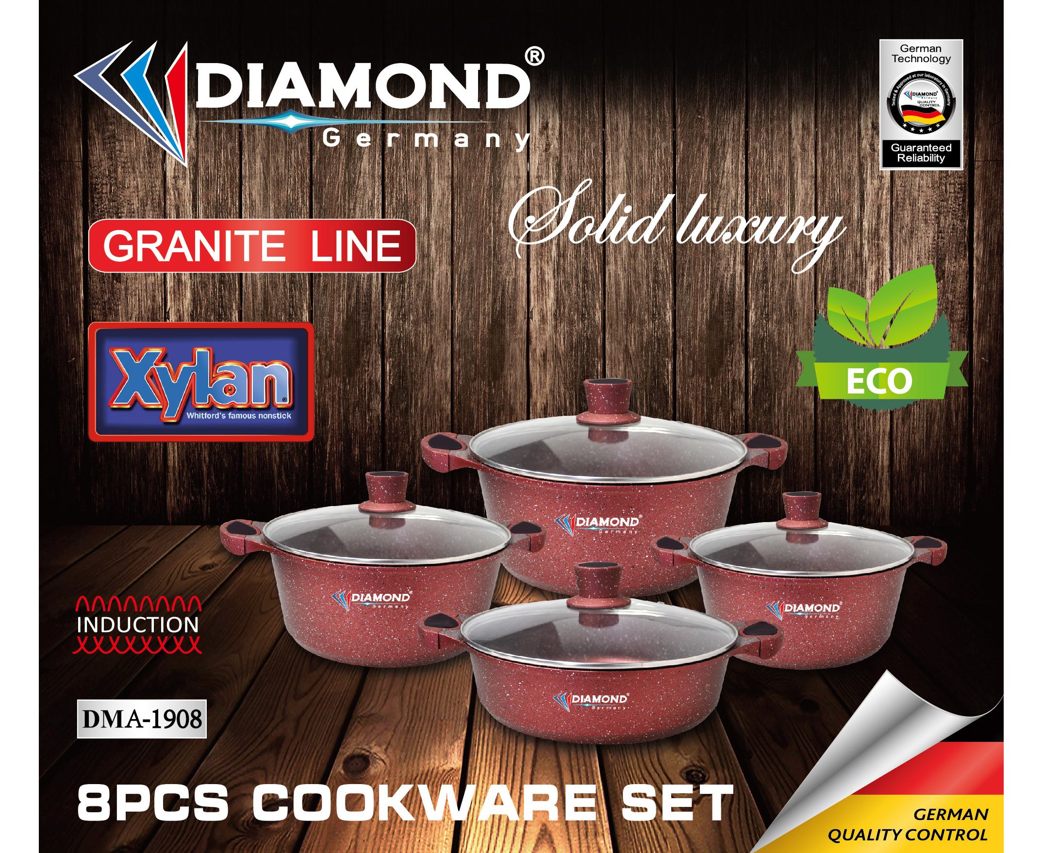 Գնել Կաթսաների հավաքածու DIAMOND DMA-1908 շահավետ գնով |HOMEMART.AM